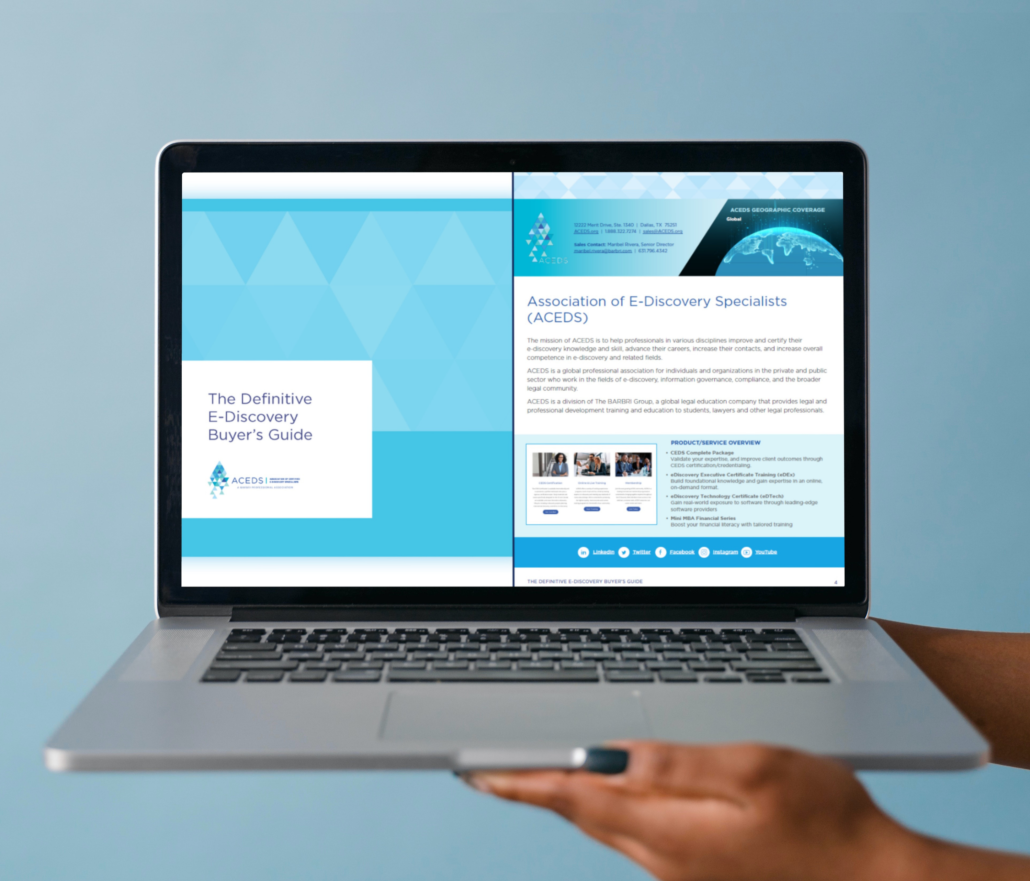 E-Discovery Buyer's Guide | Certified E-Discovery Specialist (CEDS)
